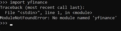 How To Fix No Module Named Yfinance Error In Python Geeksforgeeks