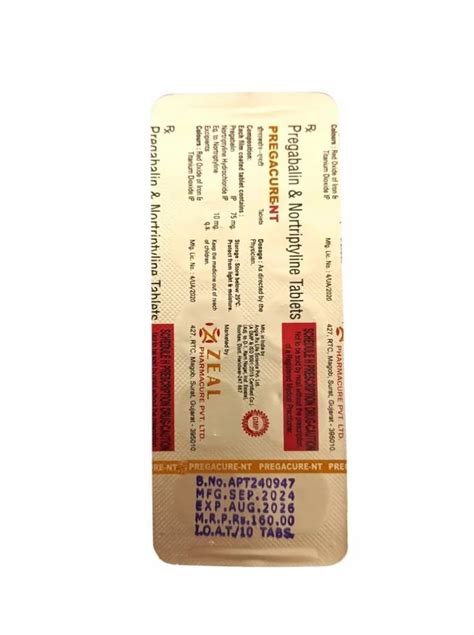 Pregacure Nt Tablet At ₹ 160 Strip Pregabalin Capsules And Tablets In Surat Id 2855335861212
