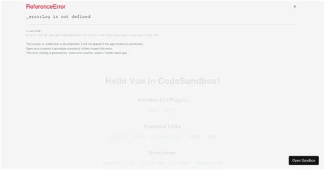 Vue Template Codesandbox