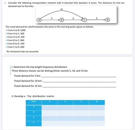 Solved 1 Consider The Following Transportation Network With