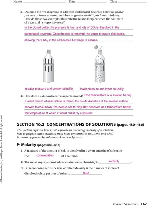 Section Colligative Properties Of Solutions Worksheet Answers Db Excel