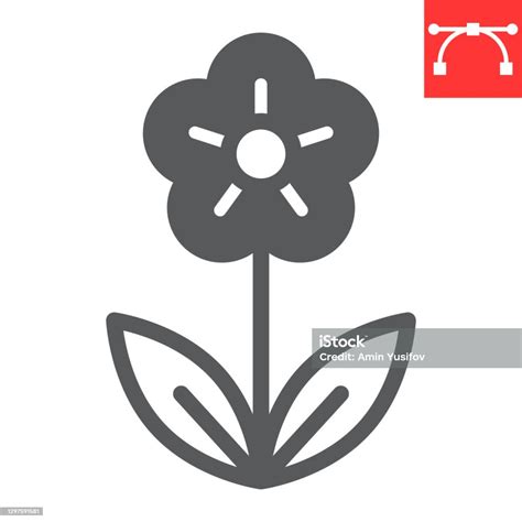 꽃 글리프 아이콘 해피 부활절과 봄 꽃 벡터 아이콘 벡터 그래픽 편집 스트로크 솔리드 기호 Eps 10 0명에 대한 스톡 벡터 아트 및 기타 이미지 Istock