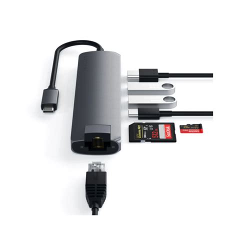Satechi Slim Multiport With Ethernet Usb C Hub Adapter 1usb C 2usb A
