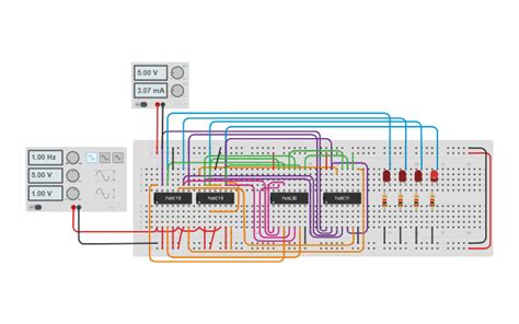 Circuit Design Fibonacci Tinkercad