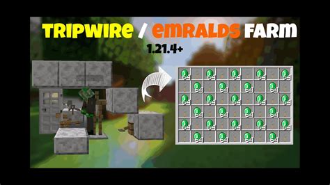 Minecraft Easy Tripwire Hook Emerald Farm 1 21 By Creepuu Youtube