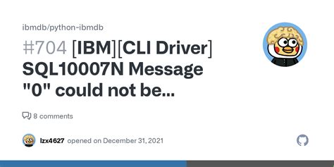 Ibm Cli Driver Sql10007n Message 0 Could Not Be Retrieved Reason Code 3 Sqlcode 1042