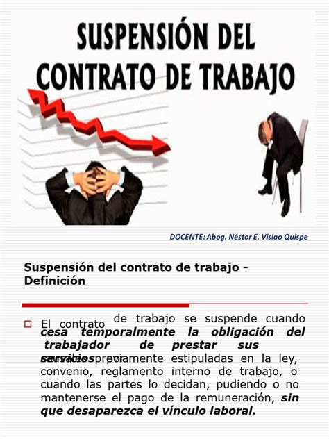 Sesion N 04 Suspension Y Extincion Del Contrato De Trabajo Pdf