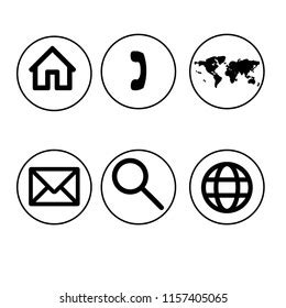 Web Icon Set Circle Stock Illustration Shutterstock