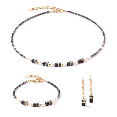 Sparkling Princess Necklace Gold Black Coeur De Lion Uk World