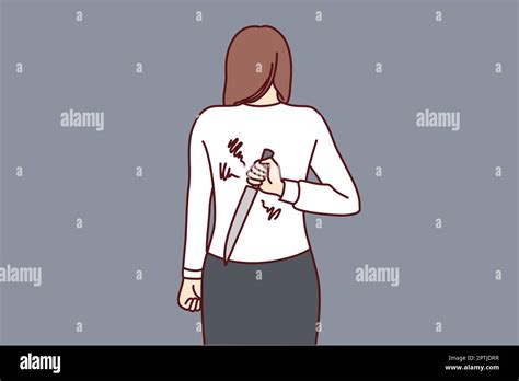 Woman Hide Knife Behind Back Stock Vector Image And Art Alamy Woman Hide Knife Behind Back Stock Vector Image And Art Alamy