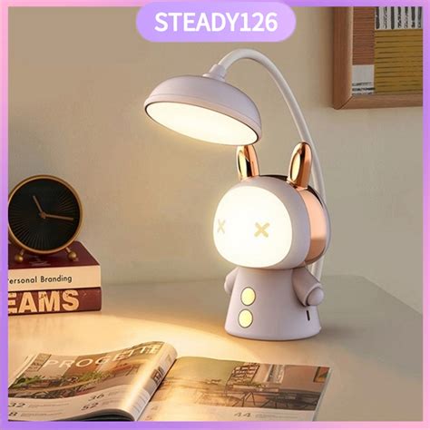 Adjustable Study Table Lamp Learning LED Desk Lamp Rechargeable Lampu Meja Eye Protection Desk