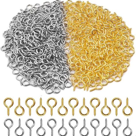 Pack Of 300 Screw Eyelets Small Mini Eyelet Screws Screw Eyelets