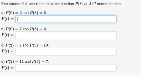 Solved Find Values Of A And R That Make The Function P T Chegg Com