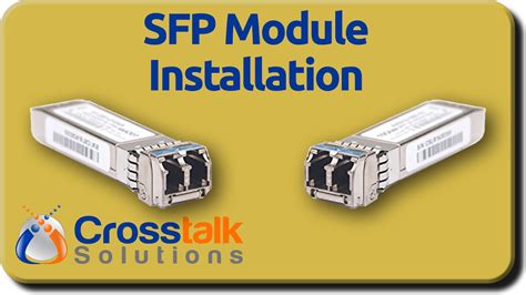 Sfp Module Installation Youtube