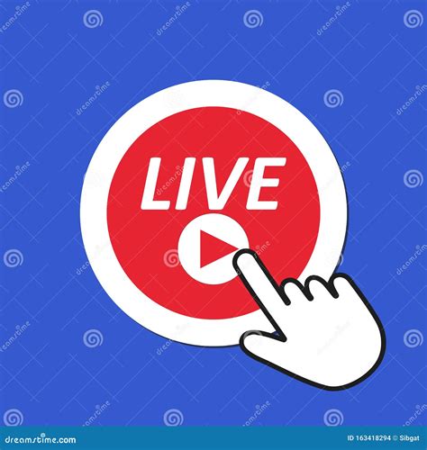 Live Start Icon Online Streaming Concept Stock Vector Illustration