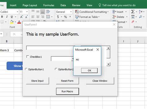 Use Macros With Userforms