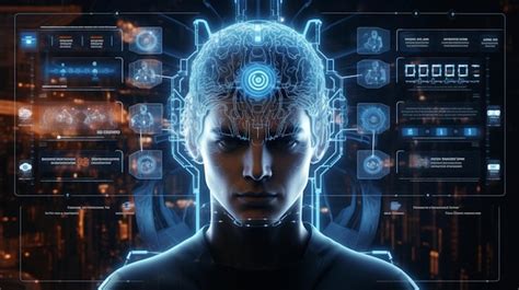 Premium Photo Holographic Interface Displaying The Evolution Of Artificial Intelligence From