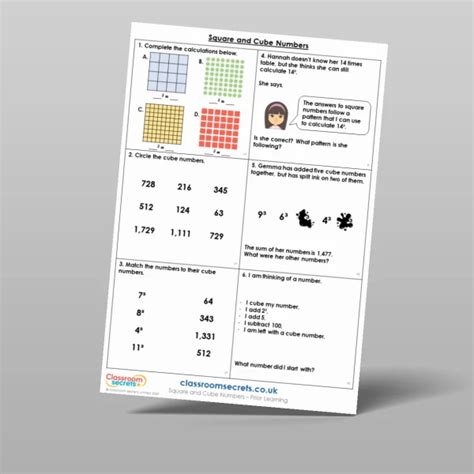 Square And Cube Numbers Mixed Activity Resource Classroom Secrets