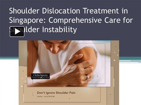 Shoulder Dislocation Treatment In Singapore Comprehensive Care For