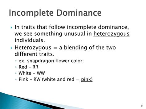 PPT Incomplete Dominance PowerPoint Presentation Free Download ID