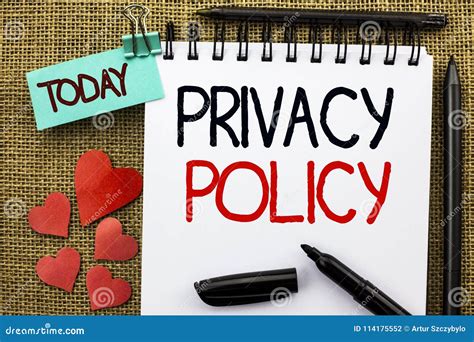 Writing Note Showing Privacy Policy Business Photo Showcasing Stock