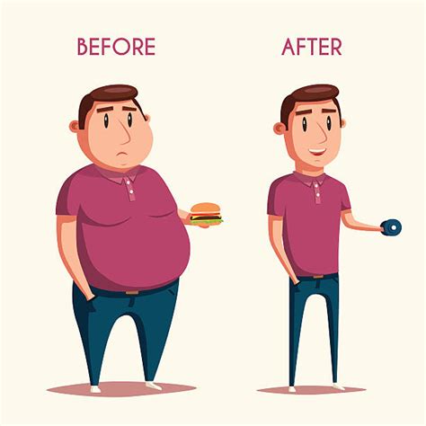 Weight Loss Success Cartoons Woman Happy Successful Weight Loss Stock