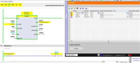 what is a safety plc emergency pushbutton example program