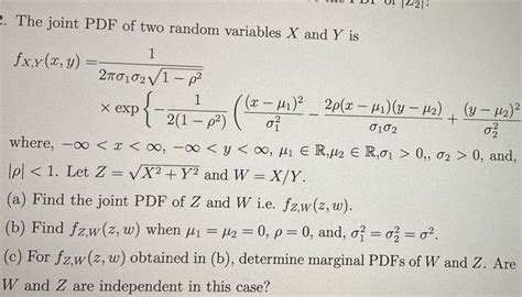 solved 2 the joint pdf of two random variables x and y is 1
