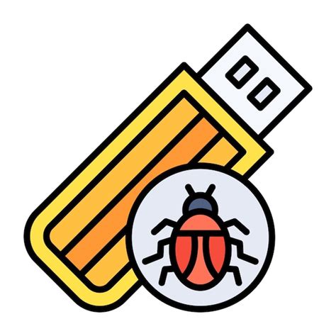 Premium Vector Pendrive Virus Flat Illustration