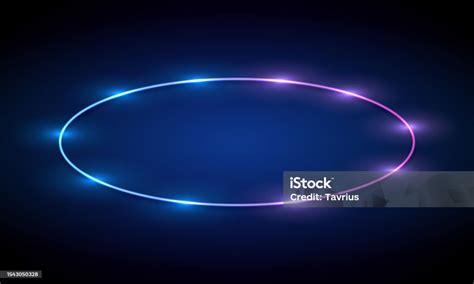 글로우 네온 서클 바닥에 파랗게 빛나는 반지 디스플레이 제품에 대한 추상적인 하이테크 배경 벡터 템플릿입니다 포털 프레임 미래 지향적인 개념입니다 추상적인 하이테크 미래