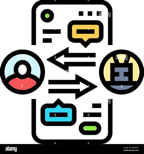 human computer interaction hci color icon vector illustration stock vector image and art alamy