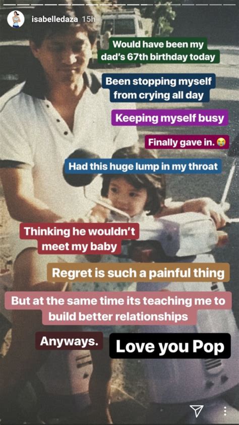 Look Isabelle Daza Reminisces About Dad Bong With Sentimental Post Inquirer Entertainment