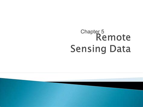 Chapter 5 Remote Sensing Ppt