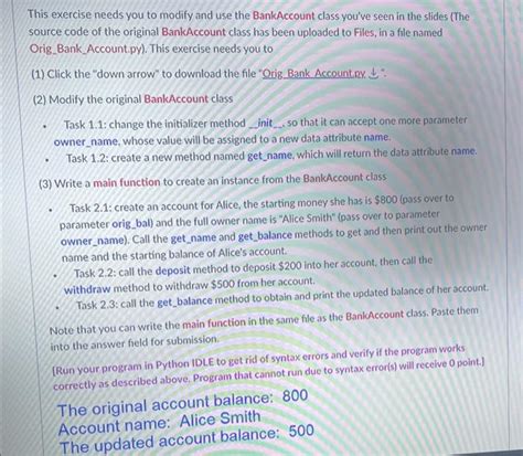 Solved This Exercise Needs You To Modify And Use The