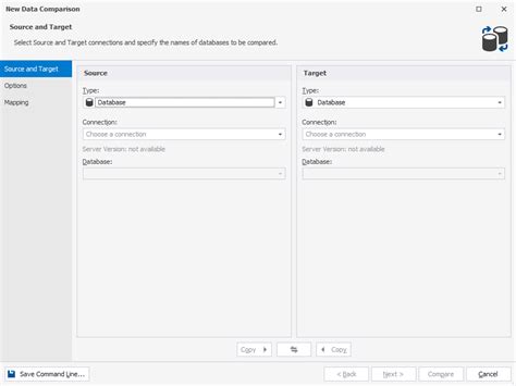 Select Data Sources For Comparison