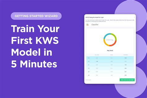 Getting Started Wizard Train Your First Keyword Spotting Model In Under 5 Minutes