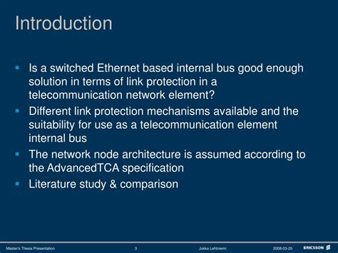 PPT Enhancing Telecommunication Network With Switched Ethernet For Reliable Link Protection