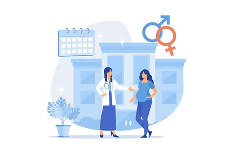 의사는 임산부와 노동 중에 의료 서비스를 제공합니다 출산 서비스 모성 주산기 건강 임신 및 출산 관리 개념 플랫 벡터 현대 일러스트 레이 션 임신에 대한 스톡 벡터 아트 및