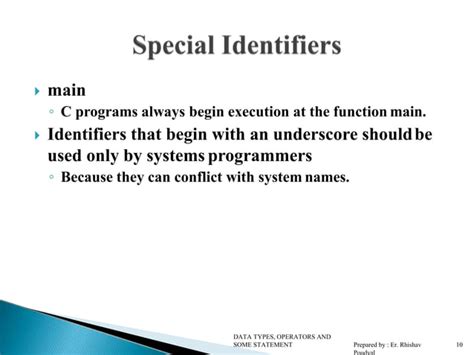 datatype and operators used in c programming ppt