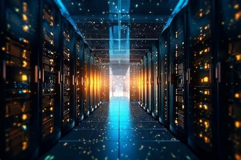 Premium Ai Image High Performance Data Servers Ultra High Performance Servers In Data Center Rack