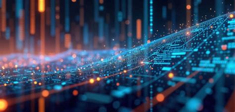 Futuristic Illustration Shows Data Network Complex System Of Glowing Lines Points Abstract