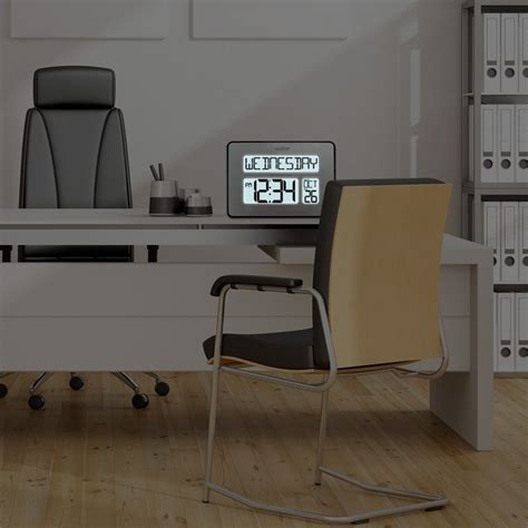 Atomic Digital Wall Clock With Backlight For Low Vision 2in Display