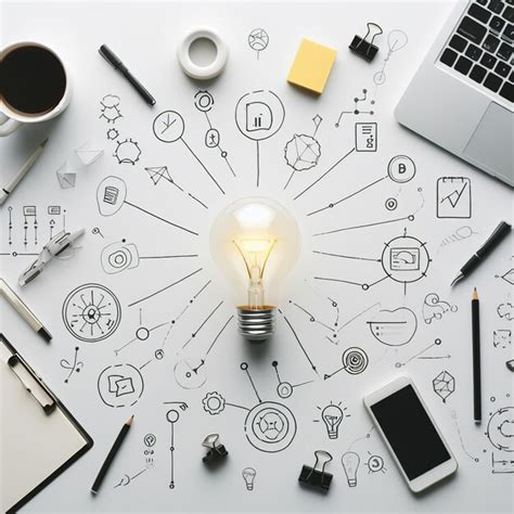 Brainstorming Idea Blub Premium Ai Generated Image