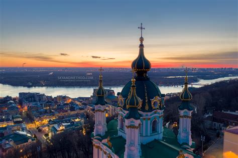 Ночной Киев с высоты Аэросъёмка в Киеве и Украине