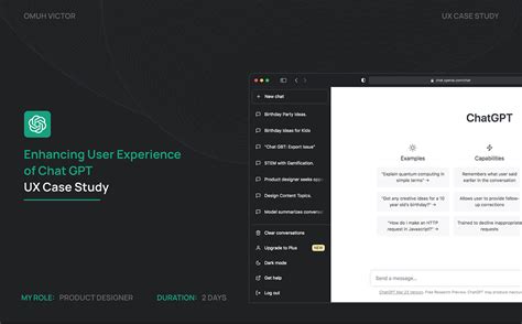 Enhancing User Experience Of Chat GPT UX Case Study On Behance