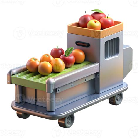 Impressive Modern Automated Sorting Machine For Produce Cutout Detailed 57889255 Png