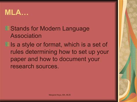 Mla Documentation Part1 Ppt Science