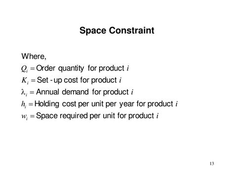 Ppt Outline Resource Constrained Multi Product Inventory Systems Fund