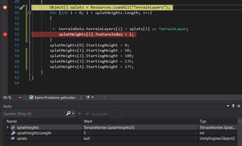 How Can Splats Be Null Runity3d