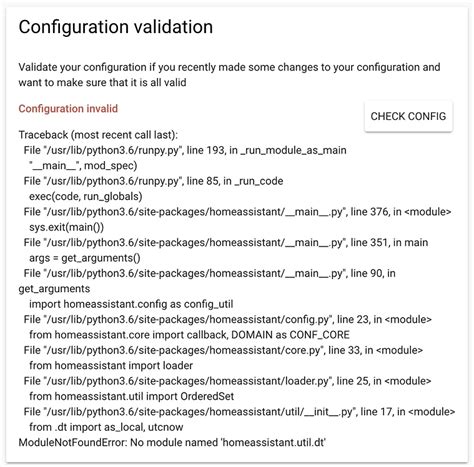 Bizarre Error In Check Config Home Assistant Os Home Assistant Community